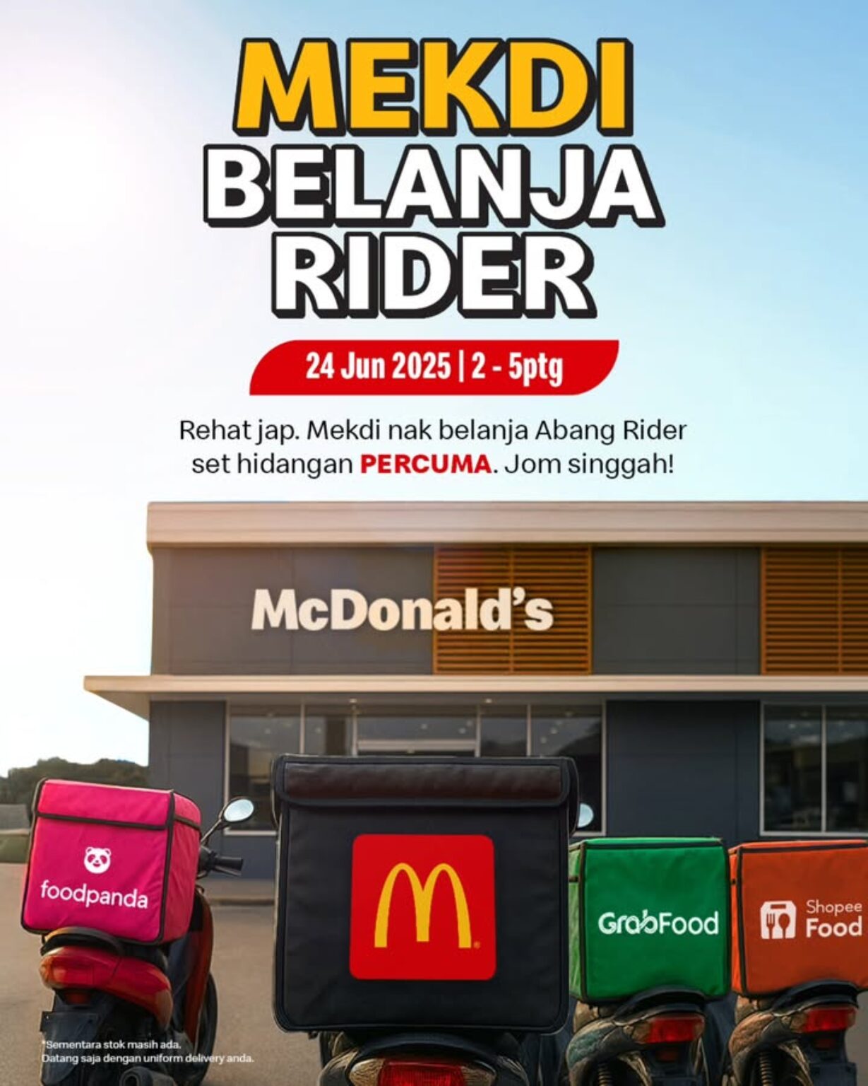 McDonald's Catch the Excitement: Free Meals for Riders at Mekdi! June ...