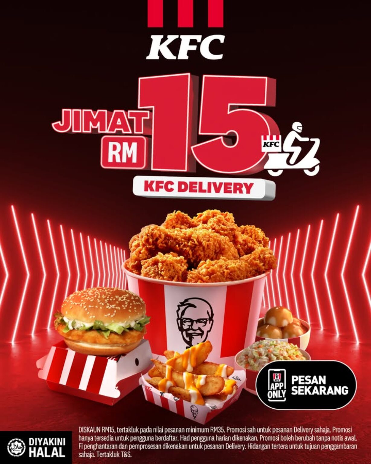 Catch the Delicious Deal: Get RM15 Off on KFC Delivery Orders!