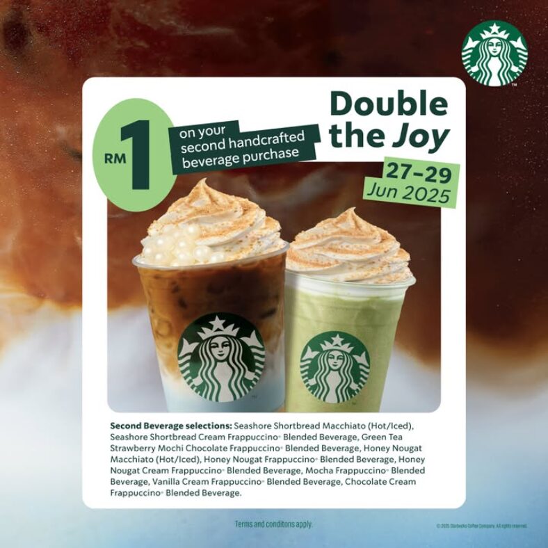Sip More for Less at Starbucks June 2025 – Second Beverage for Just RM1!