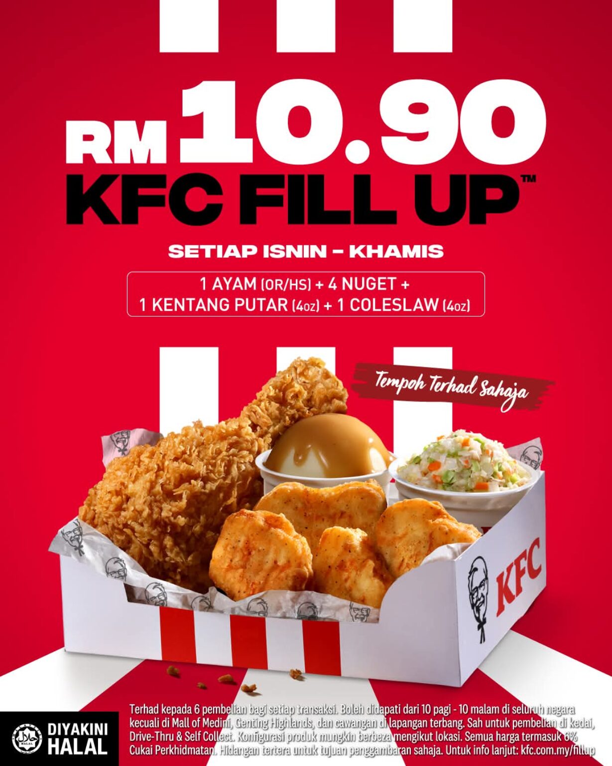 Get More for Less with KFC Fill Up – Only RM10.90!