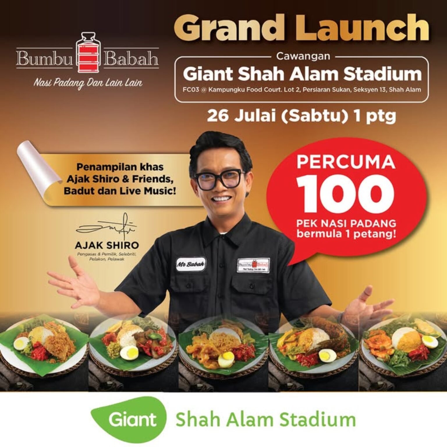 Exciting Grand Launch of Bumbu Babah at Giant Stadium Shah Alam – Free ...