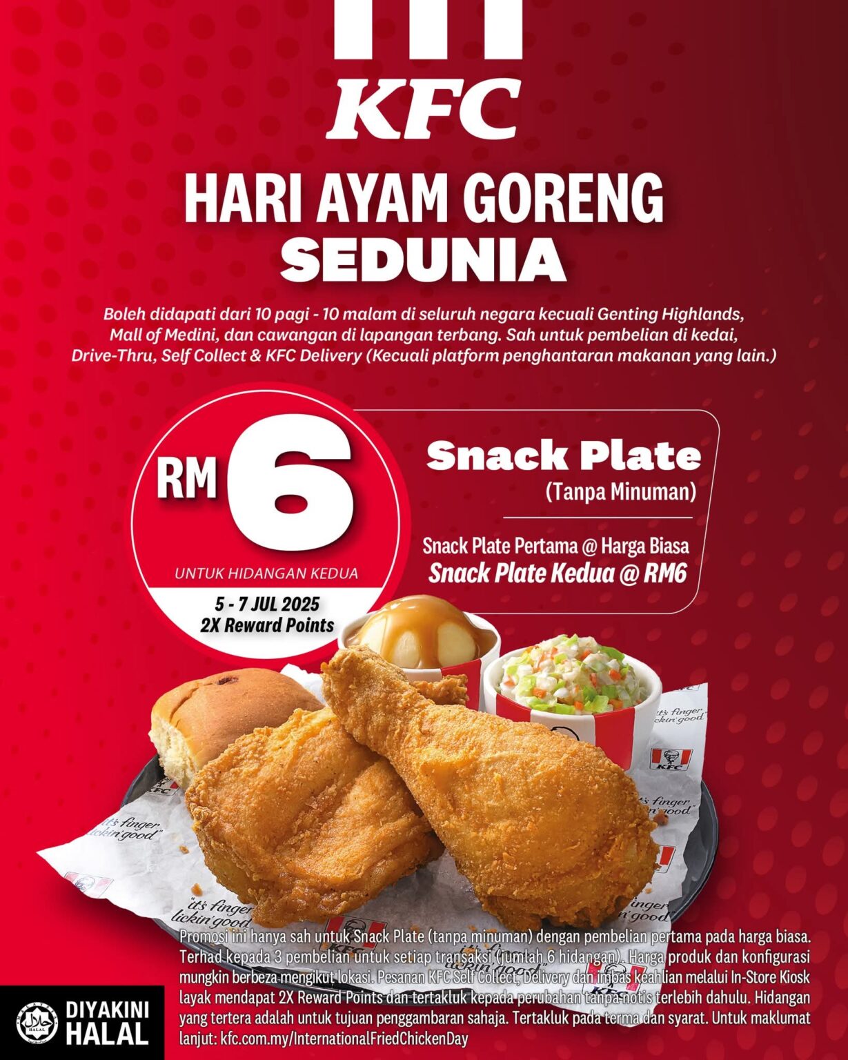 KFC Celebrates International Fried Chicken Day with RM6 Snack Plate ...