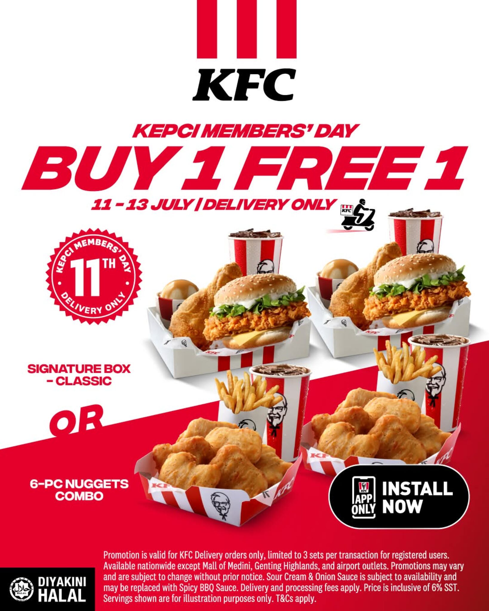 KFC Kepci Members’ Day is Back – Get Buy 1 Free 1 on KFC Delivery from ...